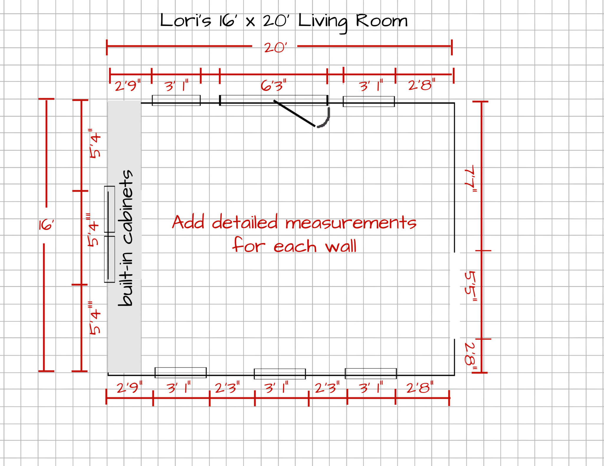 How to draw a floor plan to scale - Our Re-purposed Home